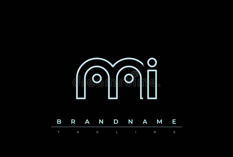 MI Technology Letter Logo Template Stock Vector - Illustration of icon ...