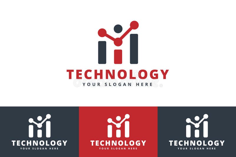 MI Technology Logo Isolated on White Background Stock Illustration ...