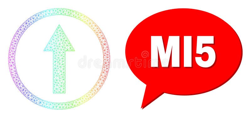 Rainbow Net Gradient Up Rounded Arrow Icon and Mi5 Conversation Cloud ...