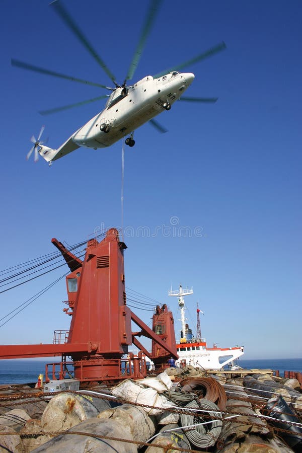 Mi26 helicopter at work stock photo. Image of storm, helicopter - 12216802