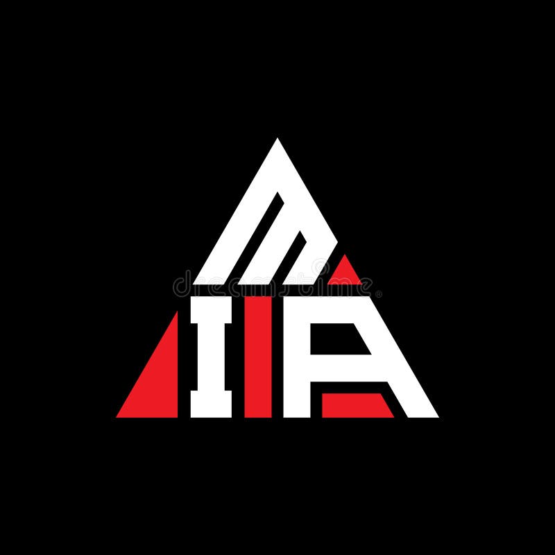 MIA Triangle Letter Logo Design with Triangle Shape. MIA Triangle Logo ...