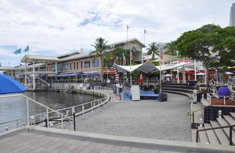 Miami,august 9th:Bayside Waterfront from Miami in Florida USA Editorial ...
