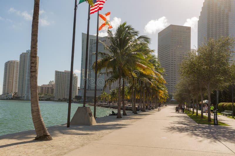 Miami bayfront park editorial image. Image of beautiful - 100251750