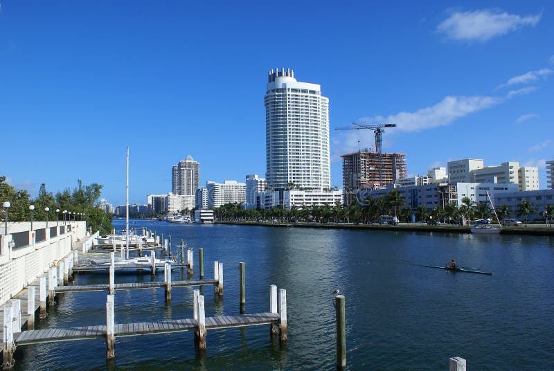 Beautiful miami beach stock image. Image of america, water - 5392179