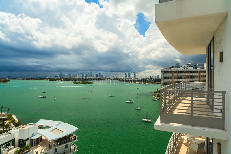 Miami Beach stock image. Image of beach, clouds, star - 54814405