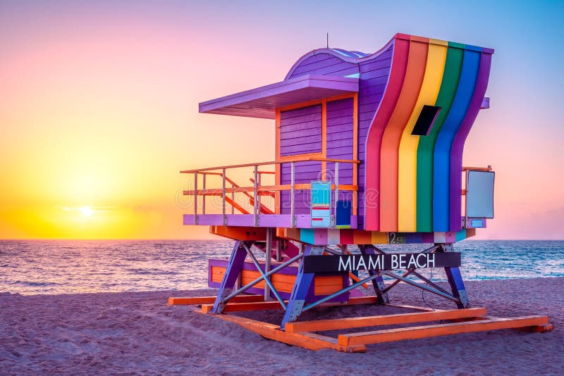 Miami beach stock image. Image of ocean, coast, sunrise - 304674885