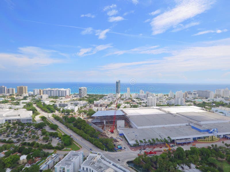 Miami Beach Convention Center Stock Image - Image of drone, site: 79309151
