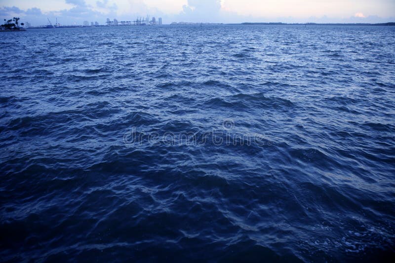 Miami Beach Far View from Miami City Stock Image - Image of ocean ...