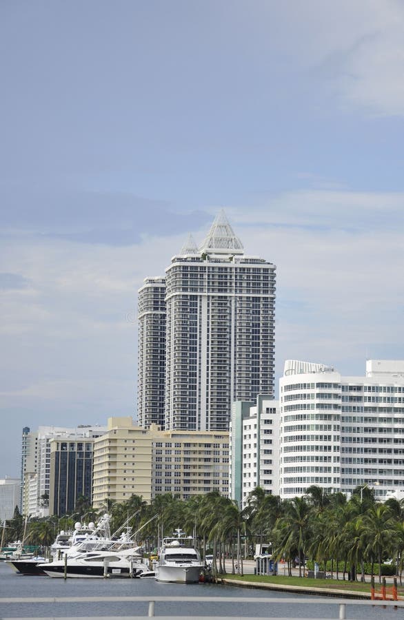 Miami Beach FL,August 09th: Skyscrapers in Miami Beach from Florida ...