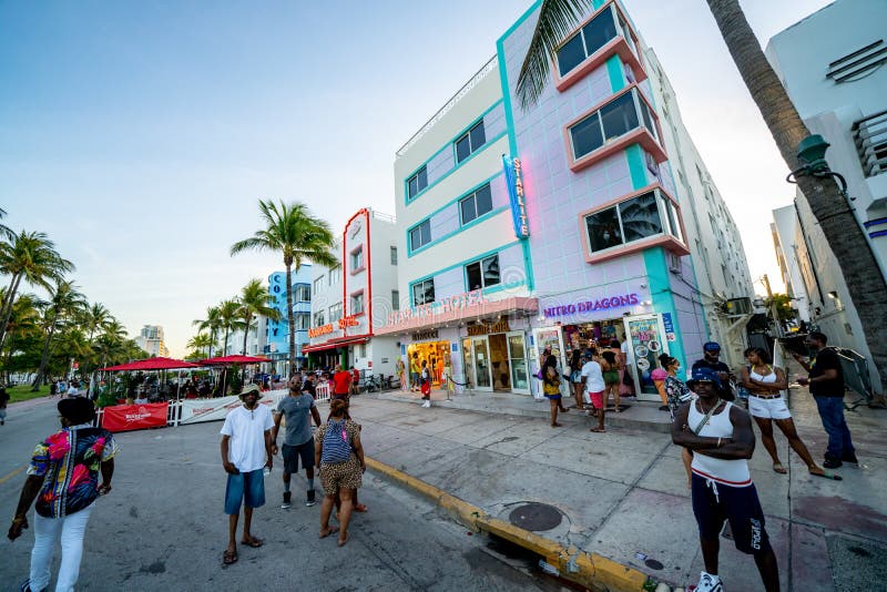 Miami Beach Scene Spring Break 2021 Editorial Photo - Image of south ...