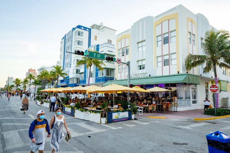 Miami Beach Scene Spring Break 2021 Editorial Image - Image of ...