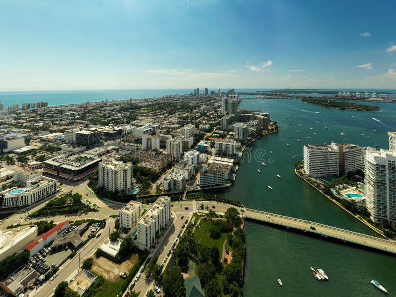 Buildings in Key Biscayne Florida Stock Image - Image of ocean, beach ...