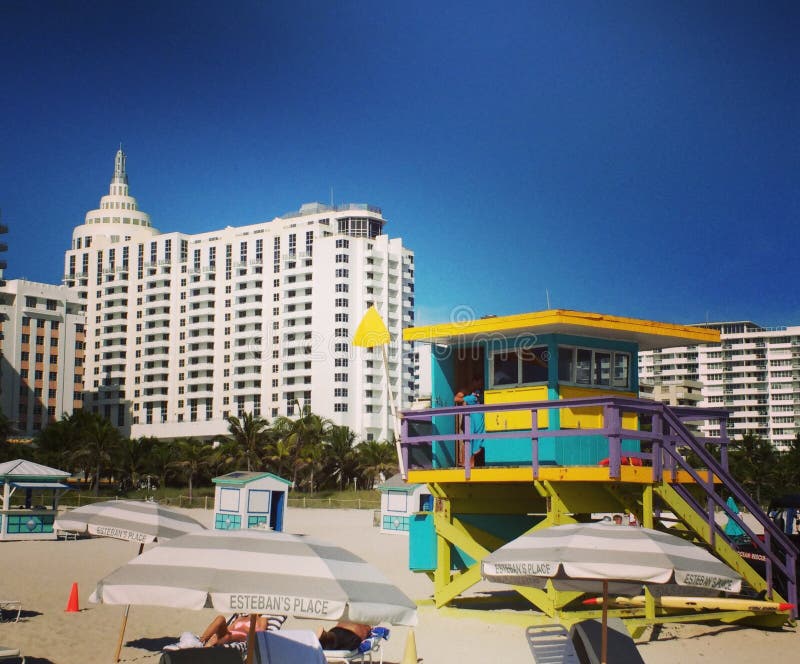 Miami Beach editorial stock photo. Image of back, america - 89934858