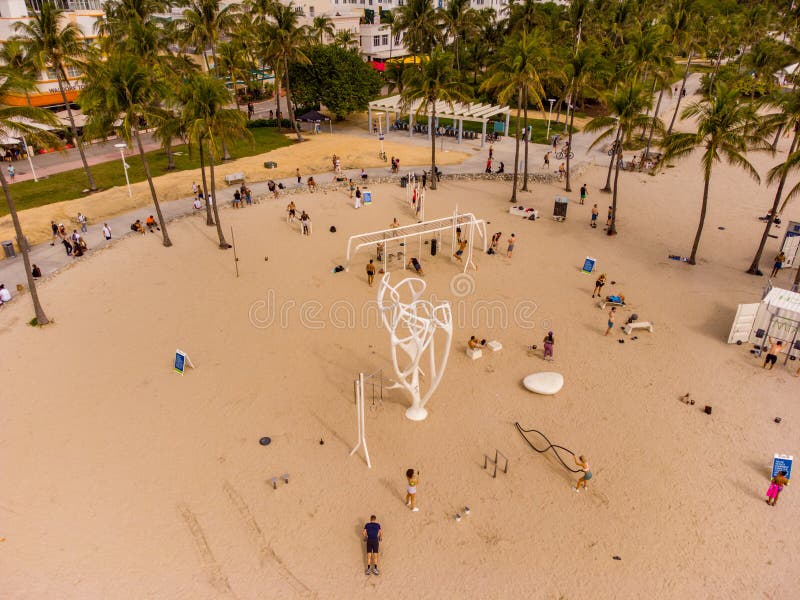 Miami Beach Muscle Beach Spring Break 2021 Stock Photo - Image of sport ...