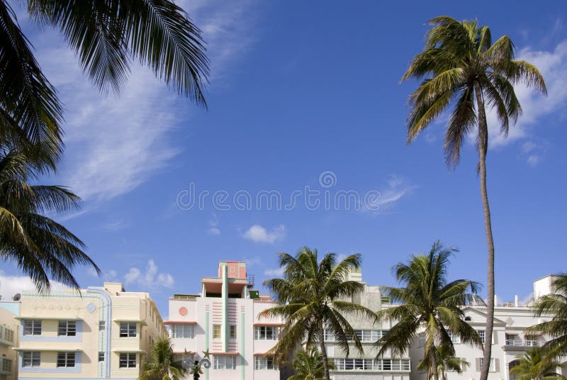 Miami Beach, Ocean Drive, Florida Stock Photo - Image of ocean, beach ...