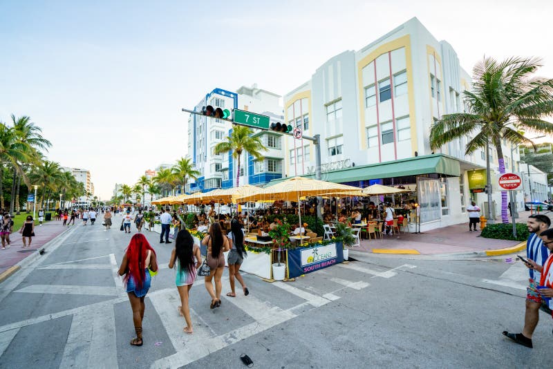 Miami Beach Scene Spring Break 2021 Editorial Photography - Image of ...