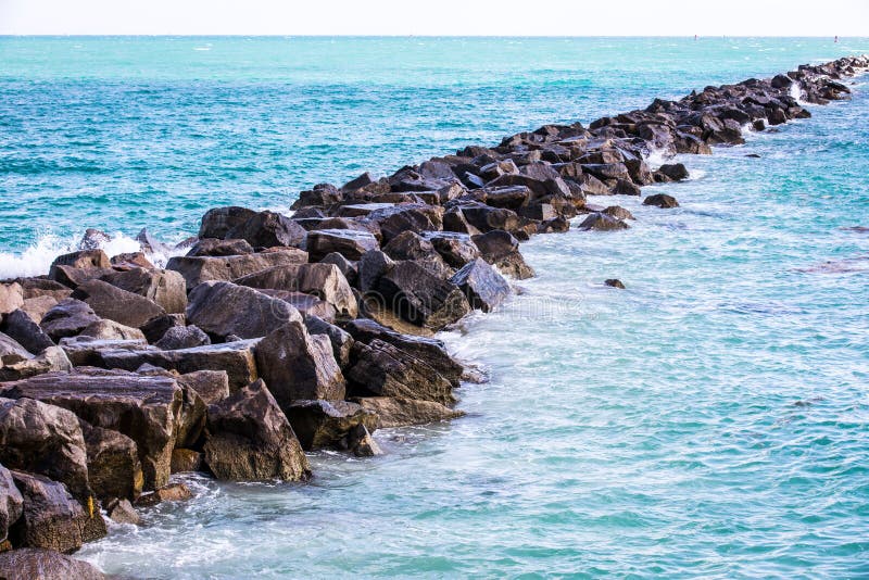 Miami Beach Sea stock photo. Image of architecture, deco - 89608452