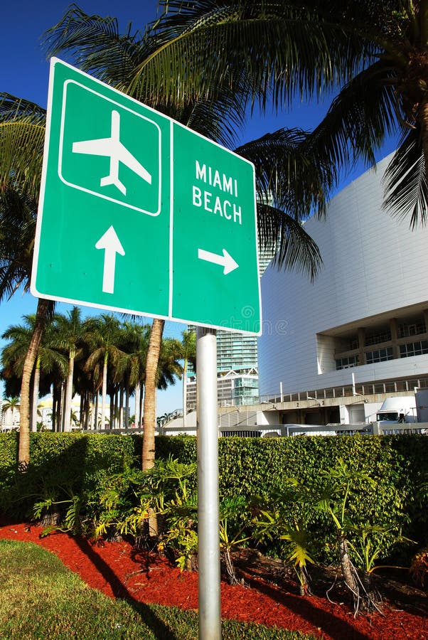 Miami Beach Sign stock photo. Image of palms, trees, florida - 9421666