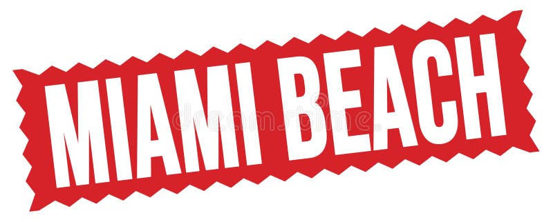 MIAMI BEACH Text Written on Red Stamp Sign Stock Illustration ...