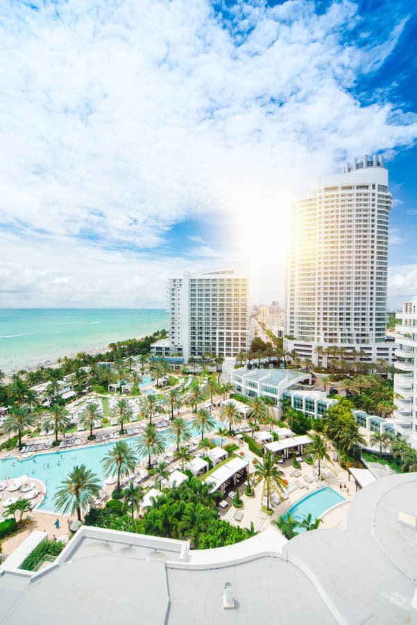 Miami beach top view stock image. Image of turquoise - 31610921