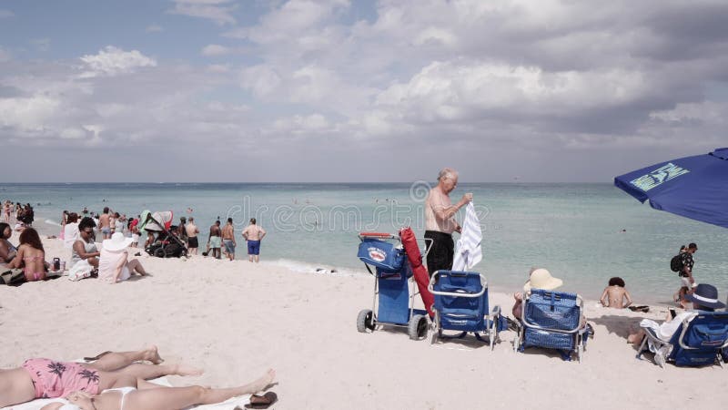 Miami Beach Walk Footage Pov Spring Break 2021 Stock Video - Video of ...