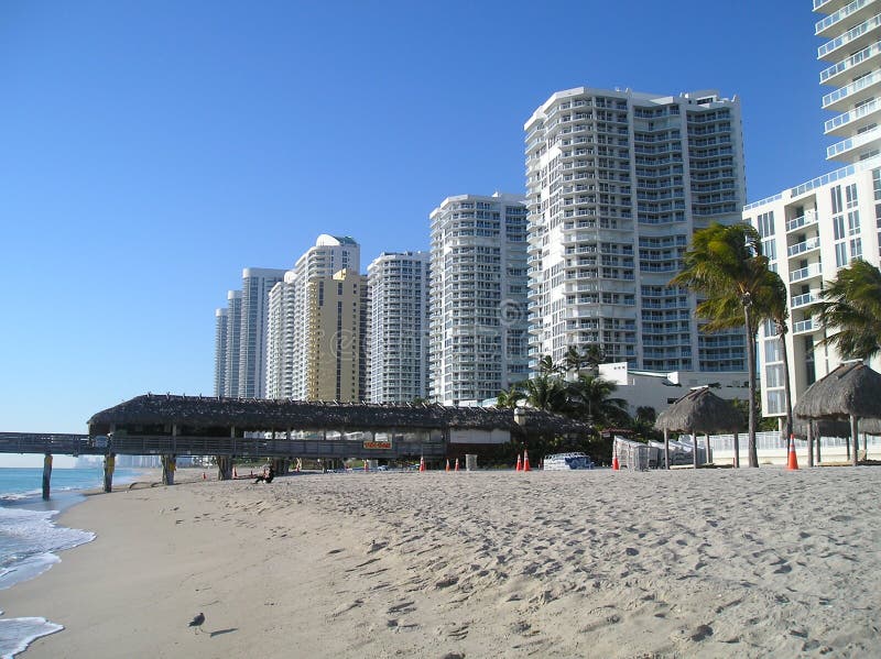 Miami beach in winter stock photo. Image of white, scape - 48743532