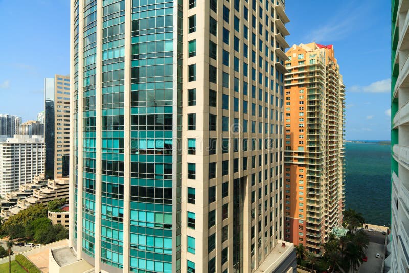 Miami Brickell Avenue stock image. Image of brickell - 24839645