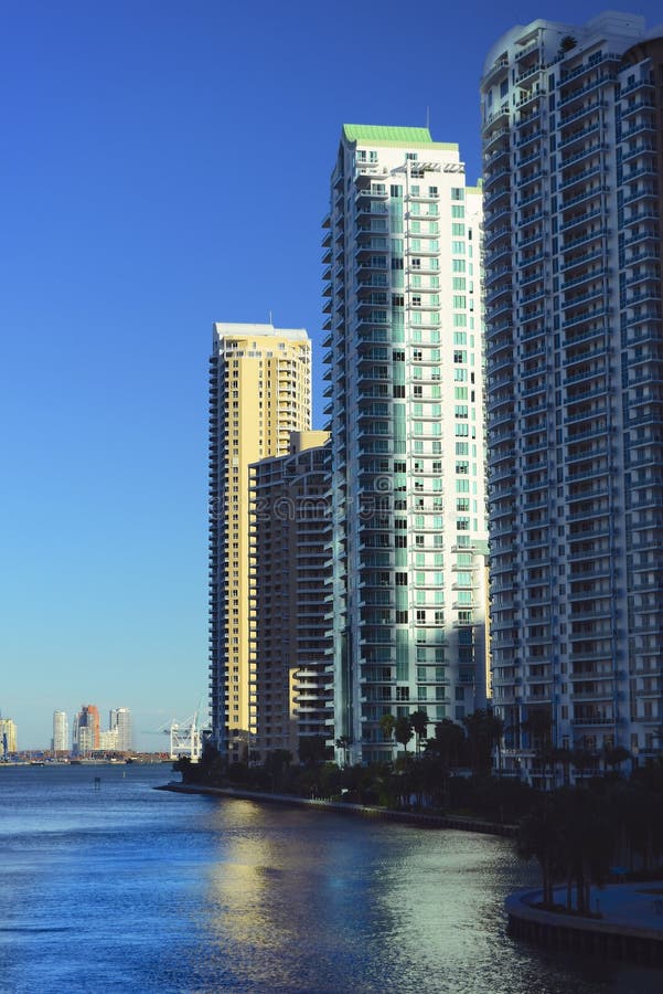 Miami Brickell Avenue stock image. Image of downtown - 41991041