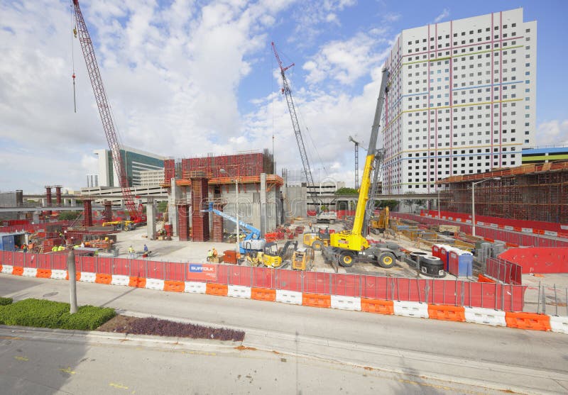 Miami Central Station Construction Site 2016 Editorial Stock Image ...