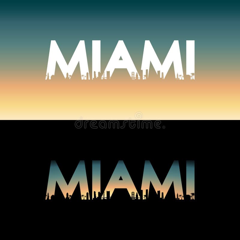 Miami city label. stock vector. Illustration of cityscape - 79963041