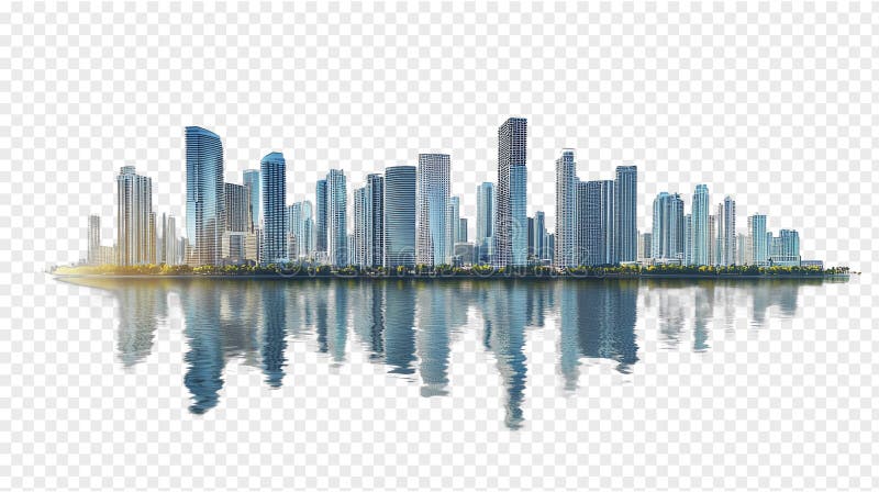 Miami city skyline stock image. Illustration of tower - 341482923