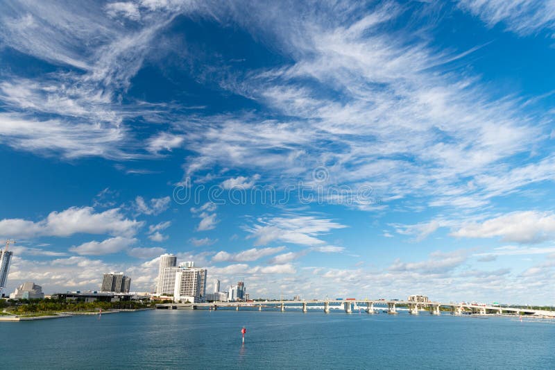 Miami Cityscape Metropolis. Miami Cityscape Metropolis with Bridge ...