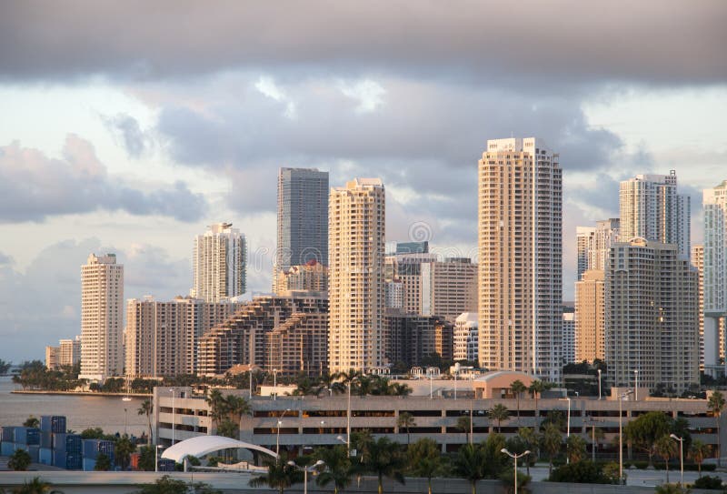Miami in Morning Light stock photo. Image of destination - 137050950