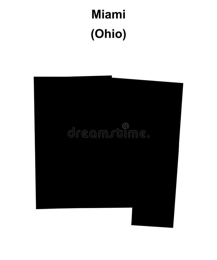 Miami outline map stock vector. Illustration of miami - 361750667