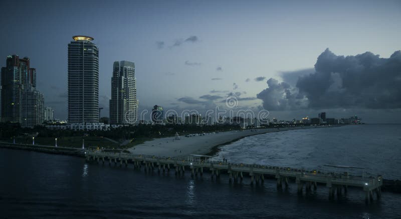 Miami at dawn stock photo. Image of beach, states, summer - 178986272