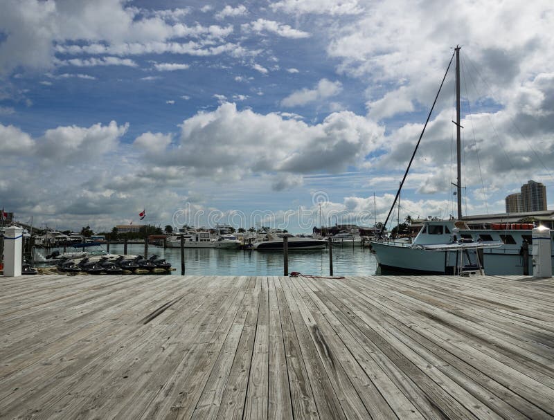 Miami dock stock image. Image of sailing, view, ship - 36117743