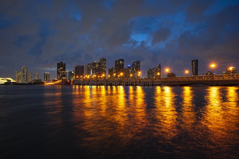 Miami Downtown, Skyline of Miami at Hight. Stock Image - Image of beach ...