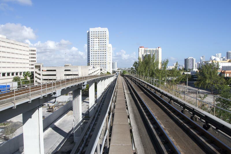 Miami Downtown Train System, Florida, USA Editorial Stock Image - Image ...