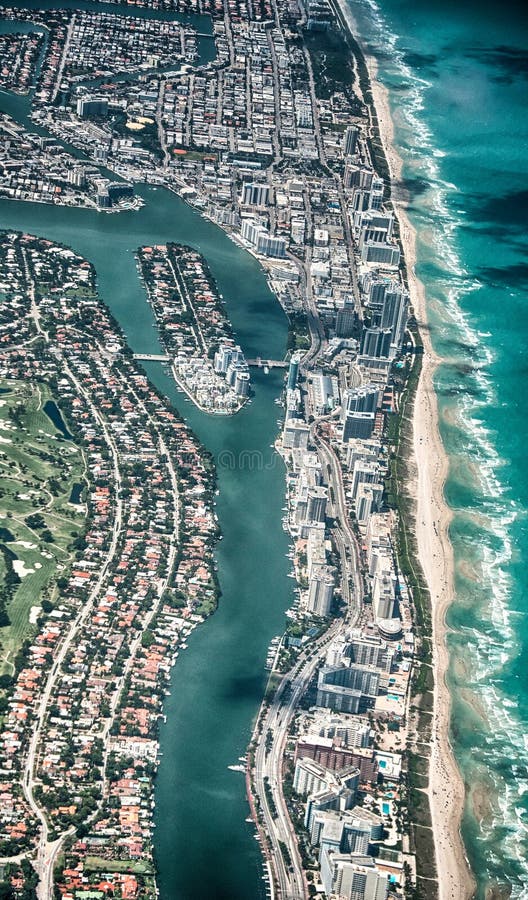 Miami, Florida. Beautiful Skyline Colors in Winter Stock Image - Image ...