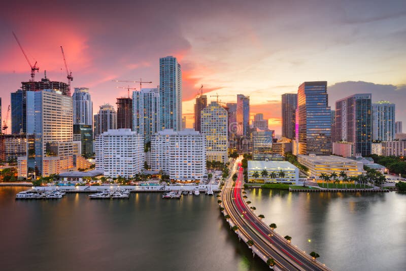 Miami, Florida Skyline stock photo. Image of business - 74275328