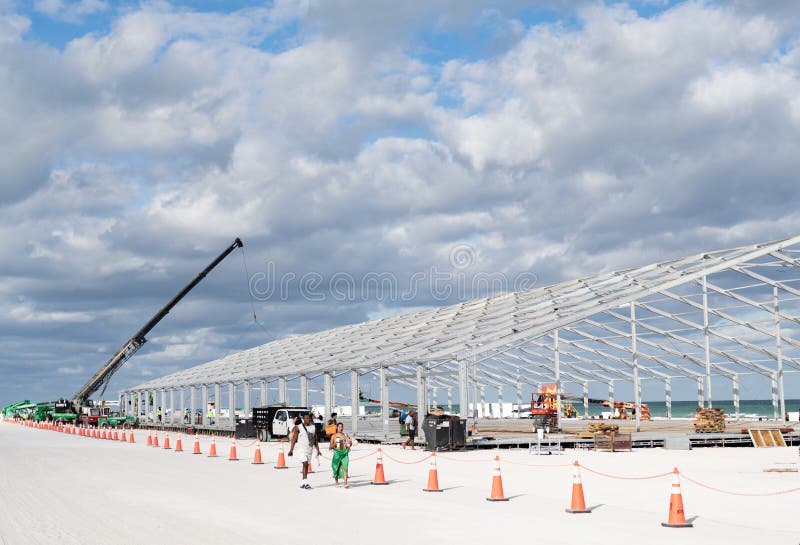 Miami, Florida, USA - November 16, 2024: Metal Construction. Structural ...