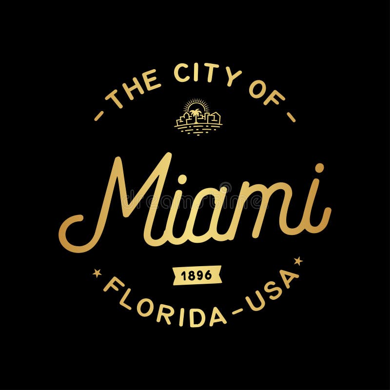 Miami Logotype. Miami Florida Vector Design Template. Vector and ...