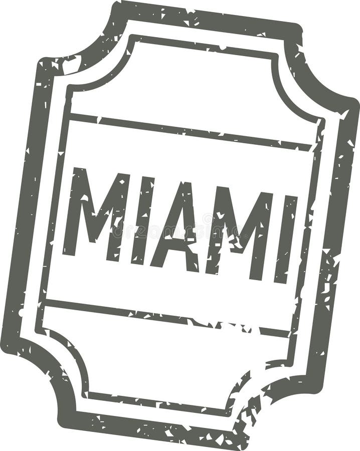Miami Grunge Stamp stock vector. Illustration of city - 312275465