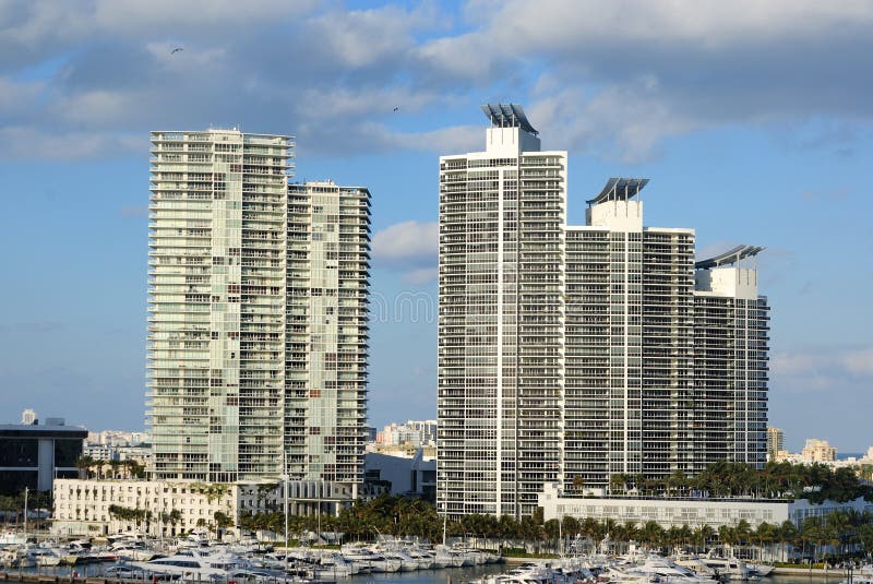 High-rise hotel, Miami. stock image. Image of modern - 23642097