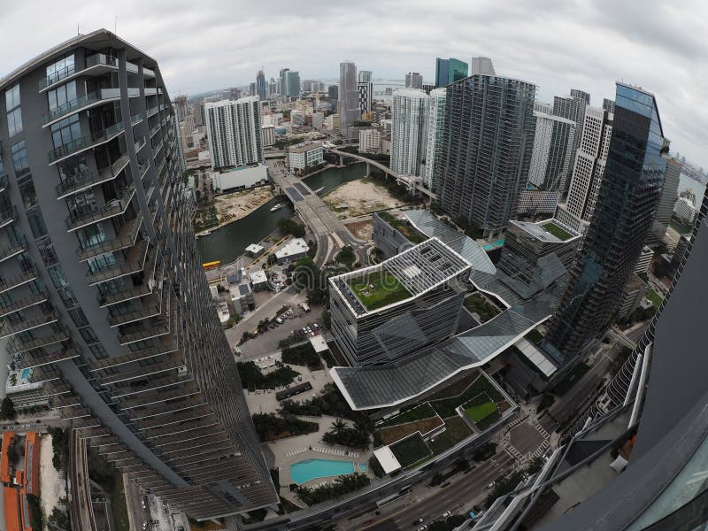 Miami High Rises, Skyscrapers Viewed from Above Editorial Photography ...