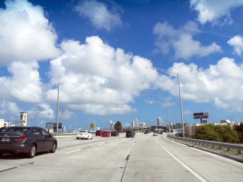 Miami highway editorial stock image. Image of highway - 96293529