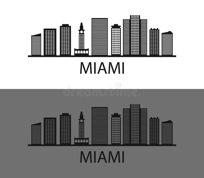 Miami Map Icon. Hand Drawn Vector Illustration Stock Vector ...