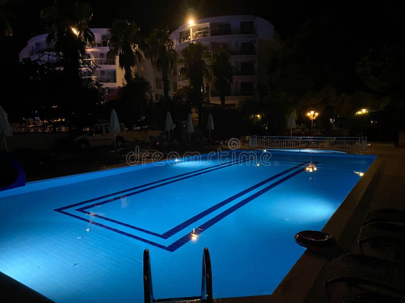 Miami Infinity Pool at Epic Hotel Stock Image - Image of paradise ...