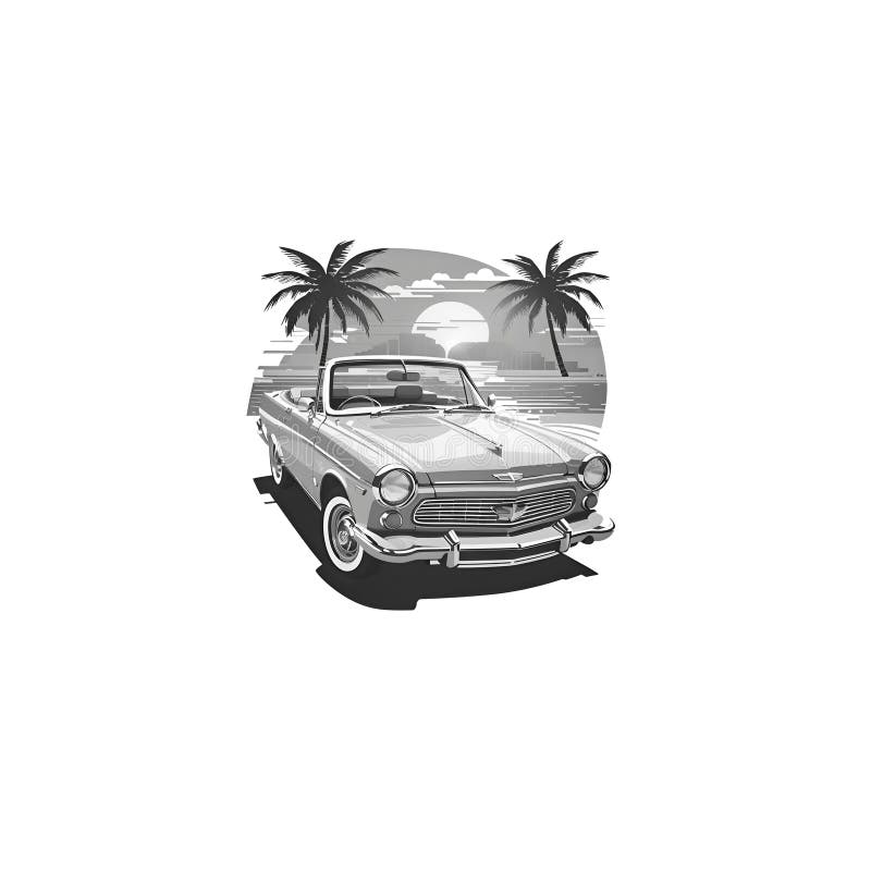 Miami logo design stock illustration. Illustration of brand - 341135274