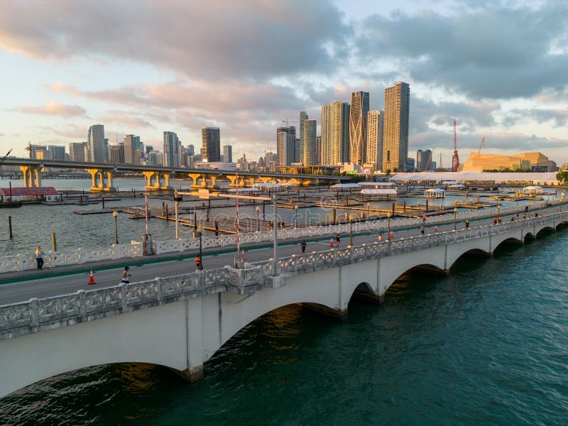 2023 Miami Marathon Runners Aerial by Drone Editorial Stock Photo ...